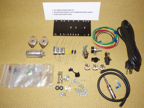 Tweed Champ 5F1 Kit, PARTS kit – Tube Audio Supply