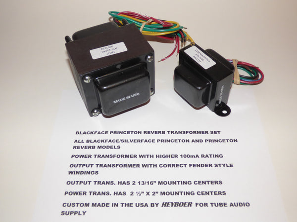 PRINCETON REVERB BLACKFACE TRANSFORMER SET, Power and Output HEYBOER U ...